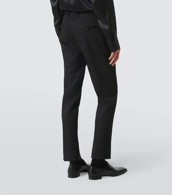 Dolce & Gabbana Wool-blend Gabardine Tuxedo Pants