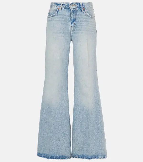 RE/DONE Baggy Flared Jeans In Ojai Indigo