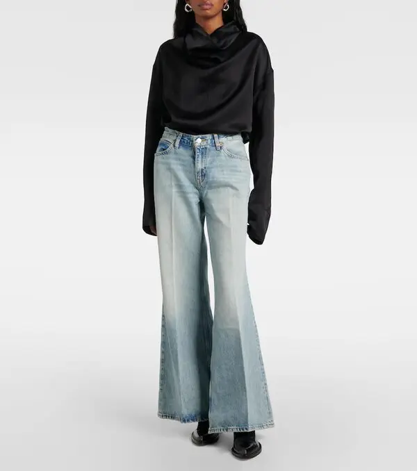 RE/DONE Baggy Flared Jeans In Ojai Indigo