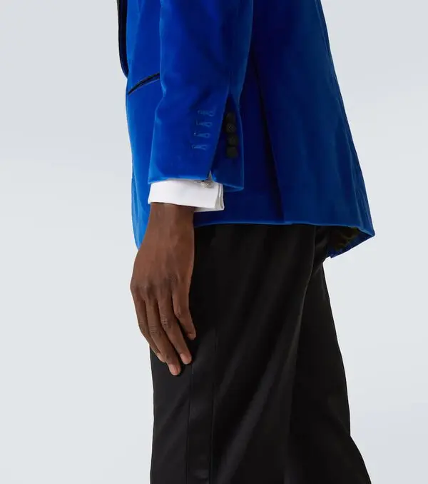 Rubinacci Cotton Velvet Blazer - Blue