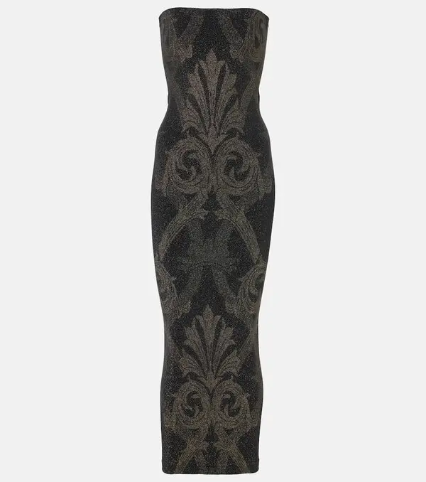 Wolford X Etro Lame Jacquard Midi Dress - Black