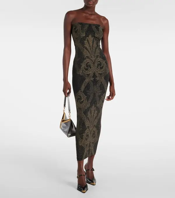 Wolford X Etro Lame Jacquard Midi Dress