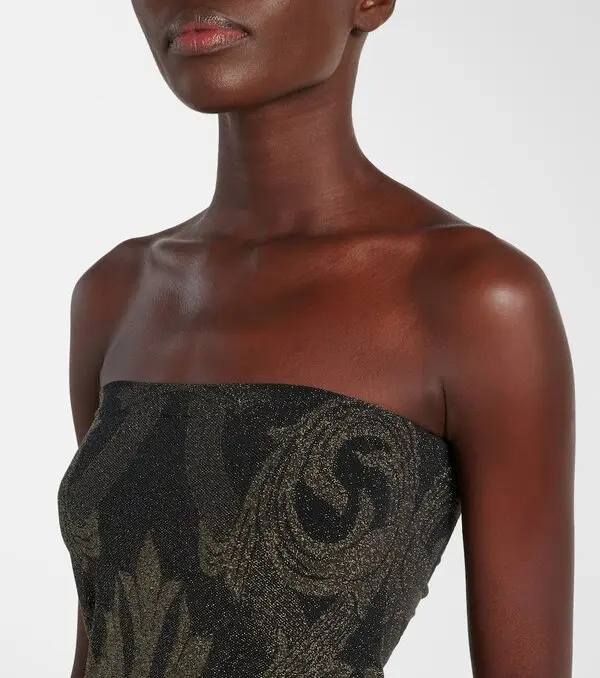 Wolford X Etro Lame Jacquard Midi Dress