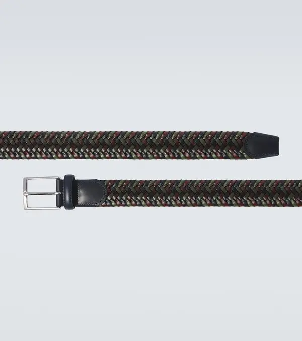Rubinacci Woven Leather Belt - Multicoloured