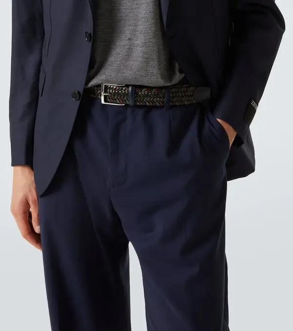 Rubinacci Woven Leather Belt - Multicoloured