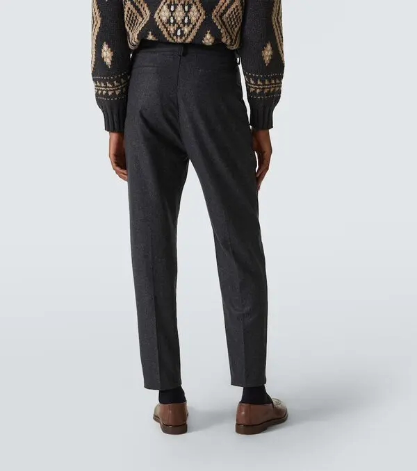 Brunello Cucinelli Virgin Wool Straight Pants