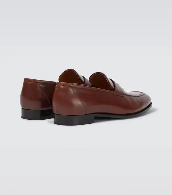 Loro Piana Sergio Leather Penny Loafers