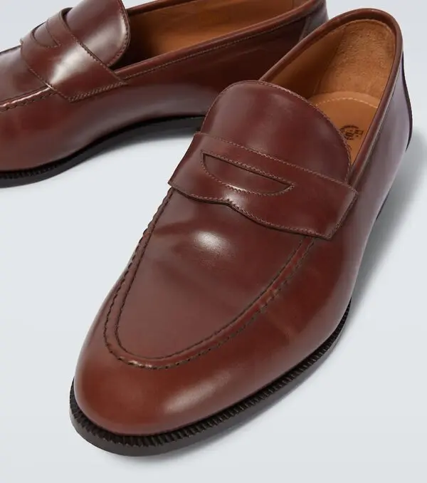 Loro Piana Sergio Leather Penny Loafers