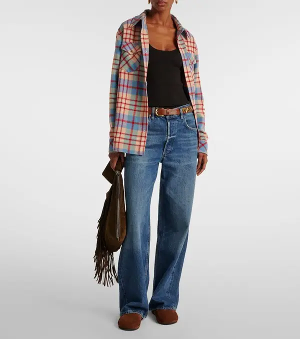 GOD'S TRUE CASHMERE Plaid Buttoned Shirt