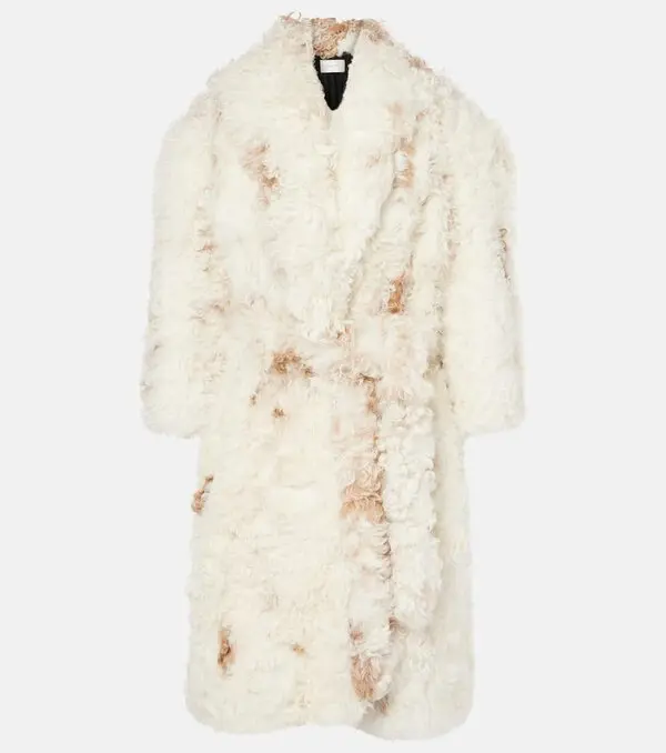 Magda Butrym Belted Shearling Coat