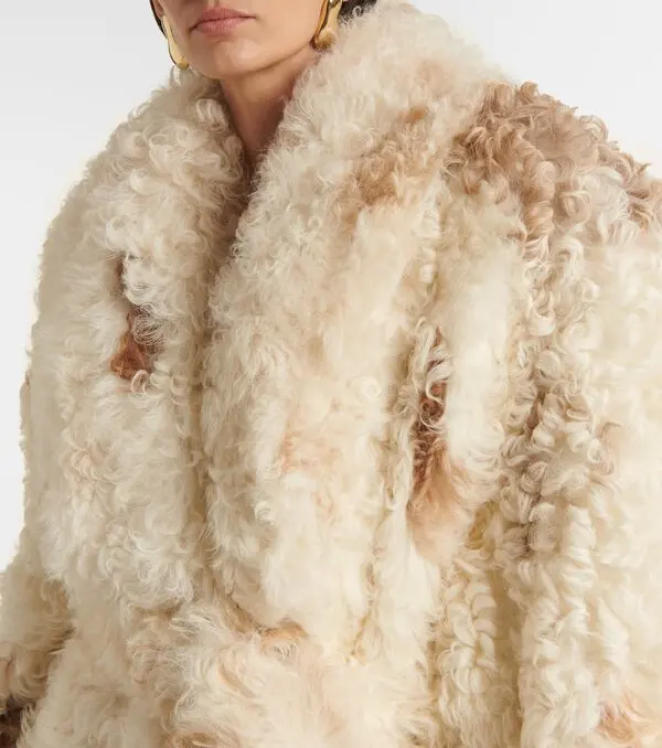 Magda Butrym Belted Shearling Coat