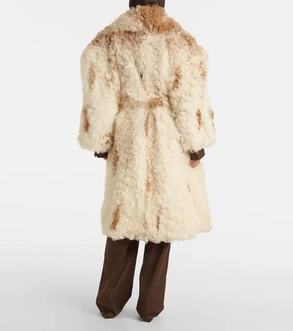 Magda Butrym Belted Shearling Coat