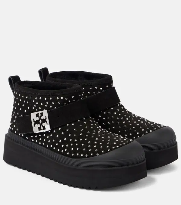 Tory Burch Mellow Platform Ankle Boots - Beige