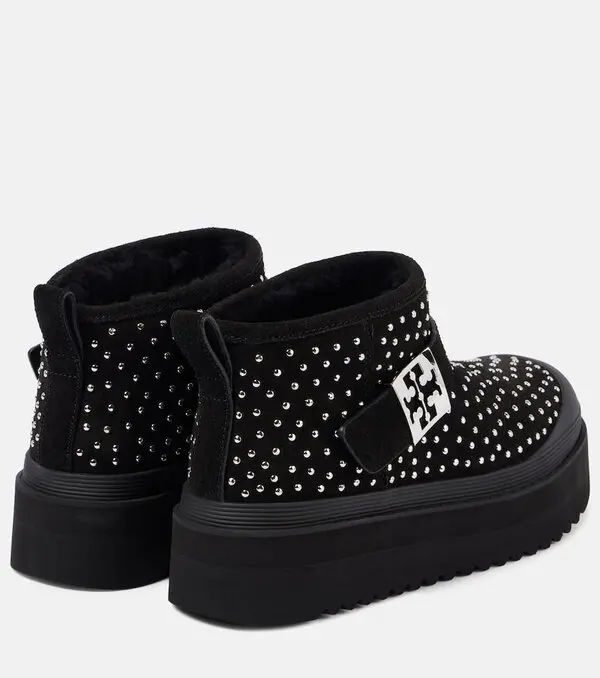 Tory Burch Mellow Platform Ankle Boots - Beige