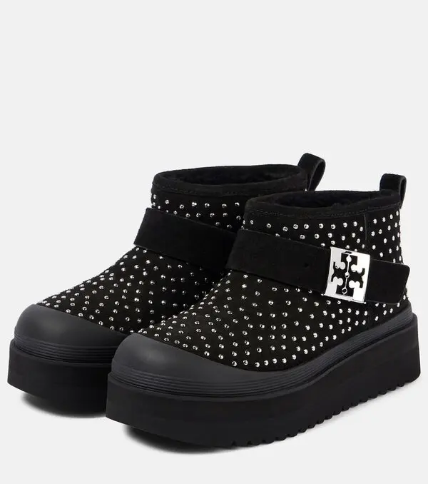 Tory Burch Mellow Platform Ankle Boots - Beige