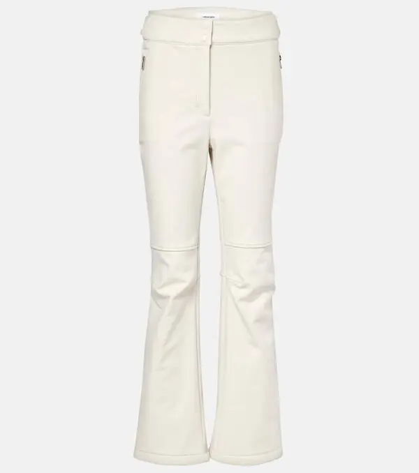 YVES SALOMON Logo Ski Pants Mont Blanc - White