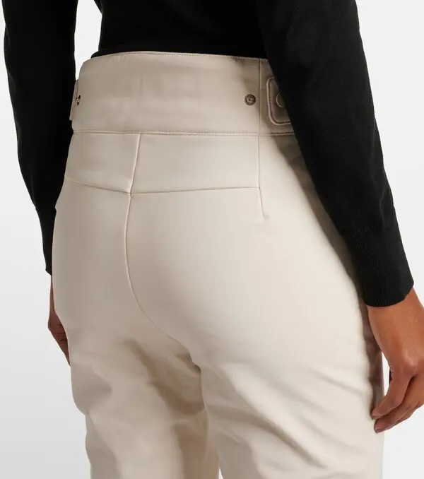 YVES SALOMON Logo Ski Pants Mont Blanc - White