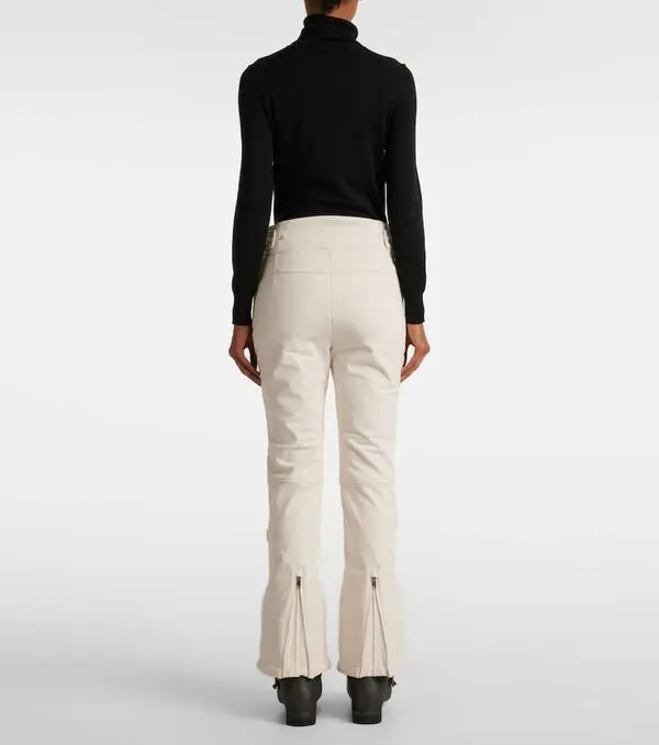 YVES SALOMON Logo Ski Pants Mont Blanc - White