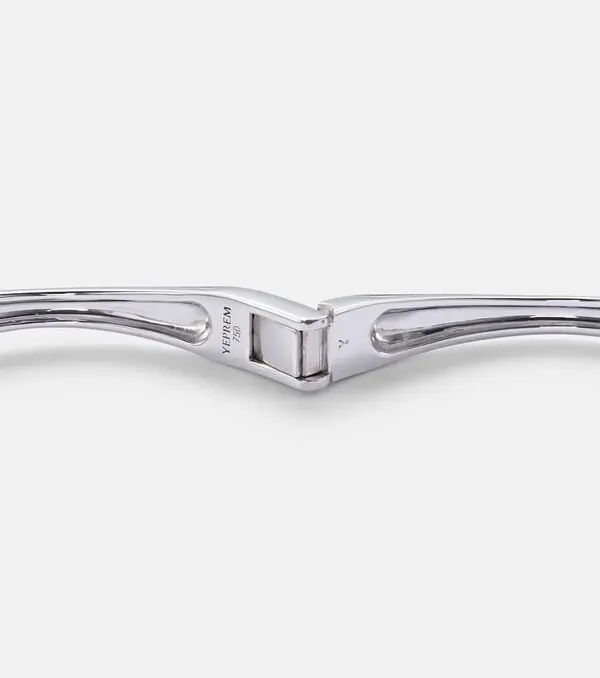 Yeprem 18kt White Gold Diamond And Sapphire Bangle