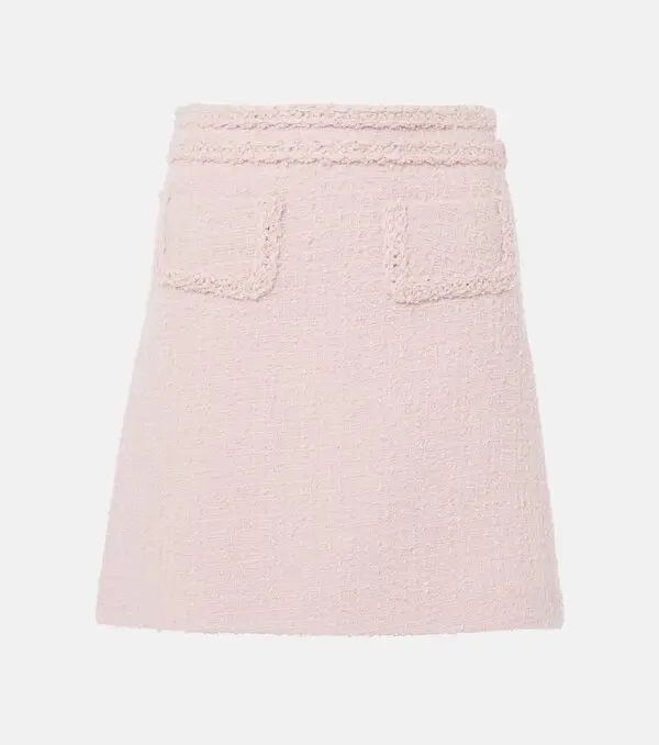 Giambattista Valli High-rise Wool-blend Miniskirt
