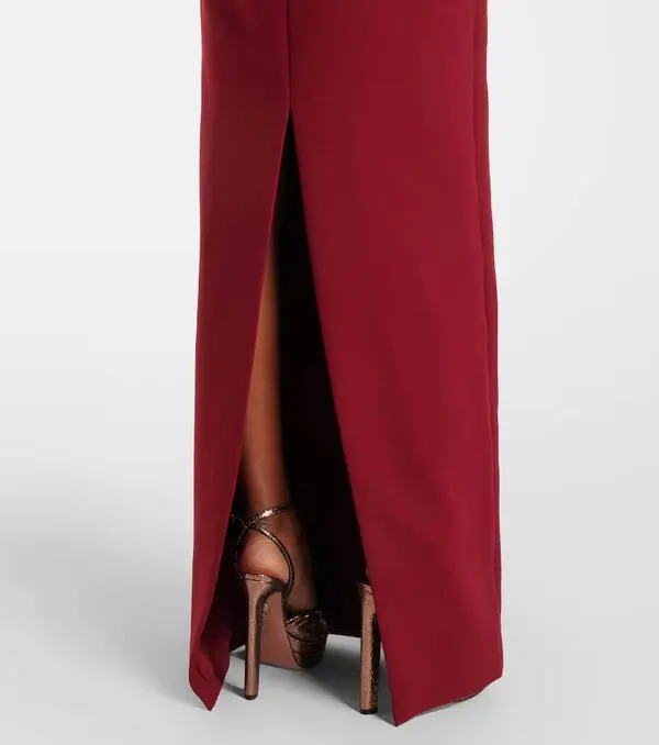 Roland Mouret Floral-applique Crepe Gown