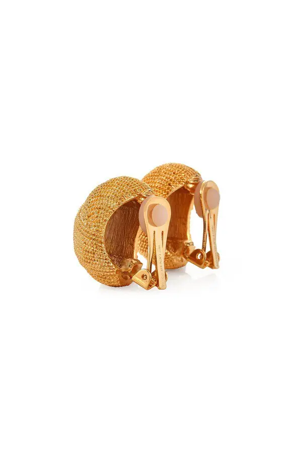 KENNETH JAY LANE Textured Clip Earrings
