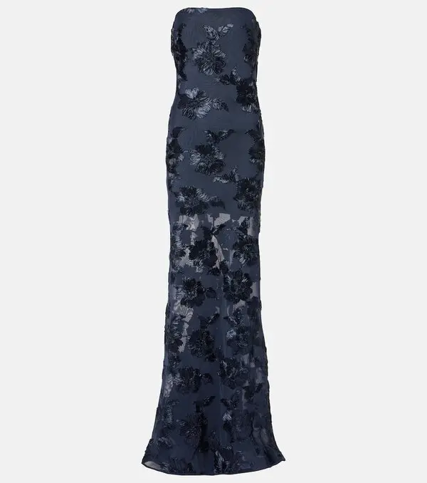 rotate 3d mesh maxi tube dress 3d Mesh Maxi Dress Dark Blue