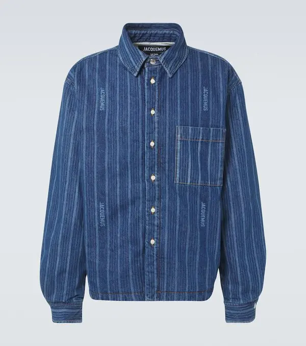 Jacquemus Boulanger Striped Denim Shirt