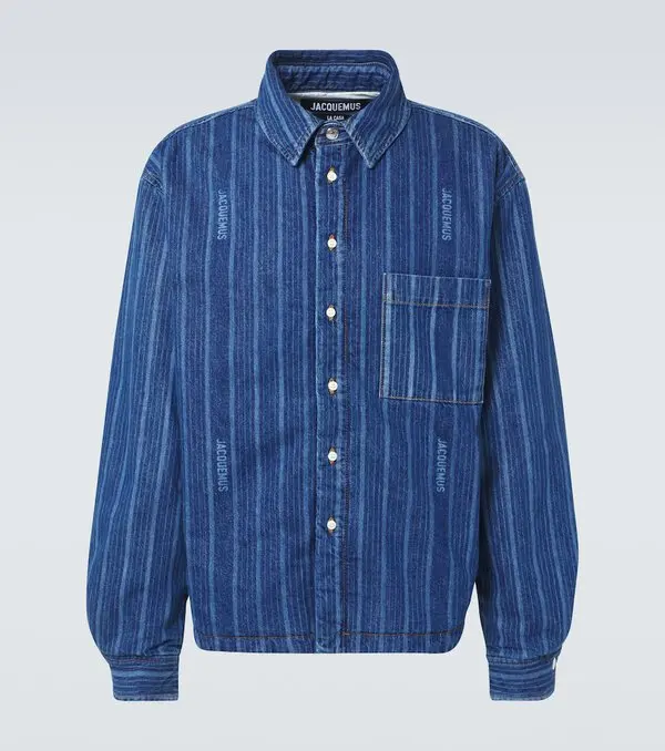 Jacquemus Boulanger Striped Denim Shirt
