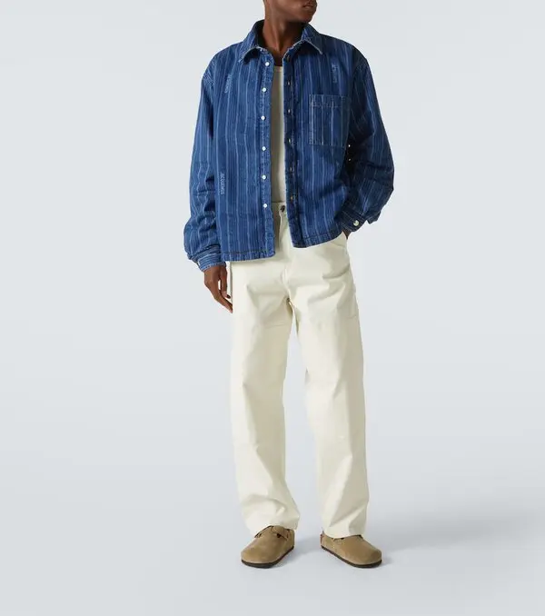 Jacquemus Boulanger Striped Denim Shirt