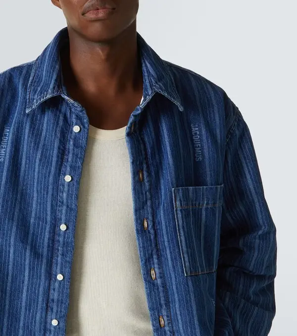Jacquemus Boulanger Striped Denim Shirt
