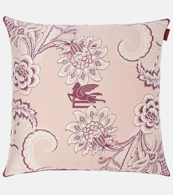 Etro Bloom Pegaso Cotton-blend Cushion - Pink