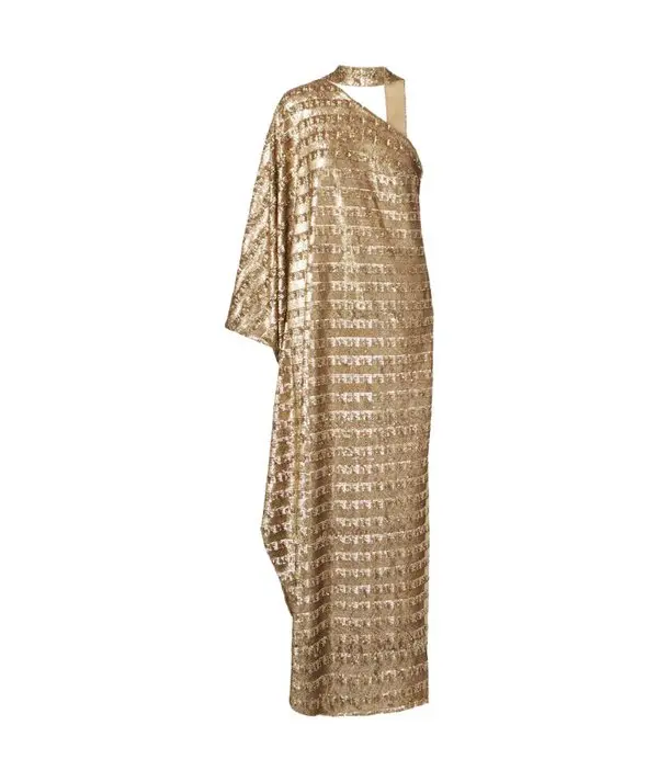 TALLER MARMO Gilded Ubud Sequined Gown