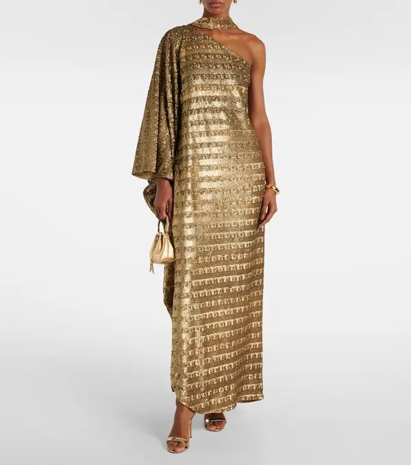 TALLER MARMO Gilded Ubud Sequined Gown