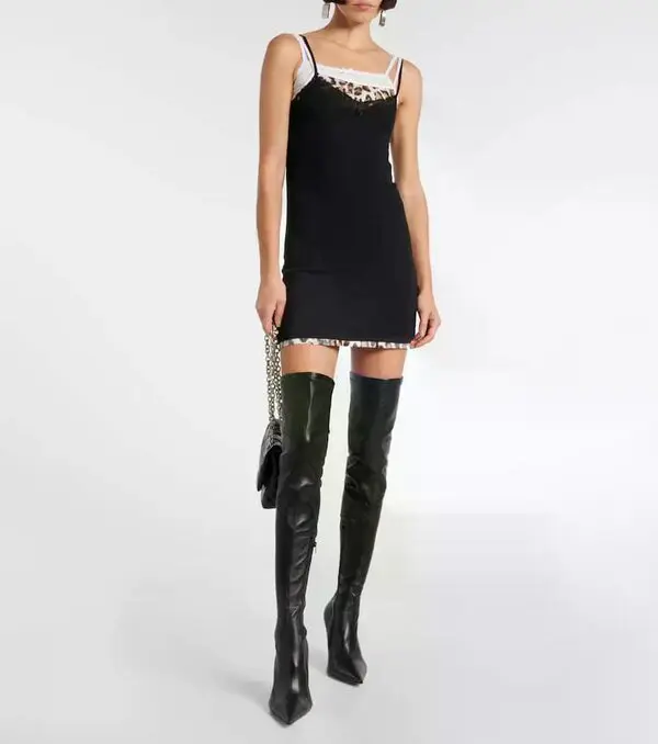 Balenciaga Layered Minidress - Black