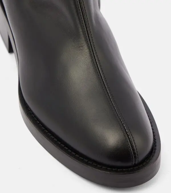 Co Leather Ankle Boots With Side Zip