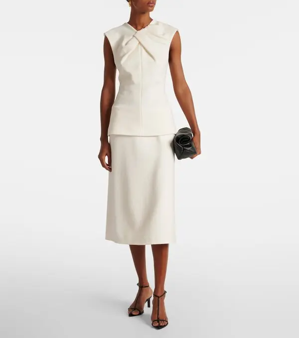 JIL SANDER Draped Top - Beige