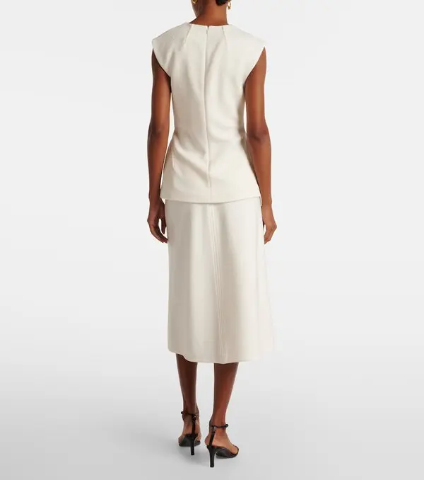 JIL SANDER Draped Top - Beige