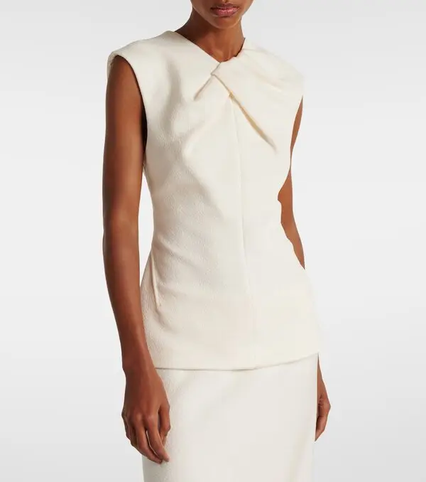 JIL SANDER Draped Top - Beige