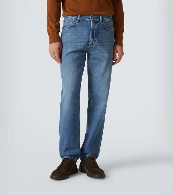 Zegna Roccia Straight Jeans - Blue