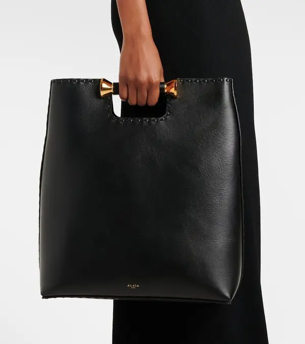 Alaïa Bobine Leather Tote Bag