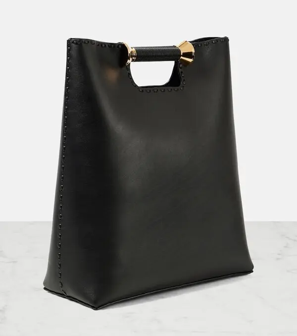 Alaïa Bobine Leather Tote Bag