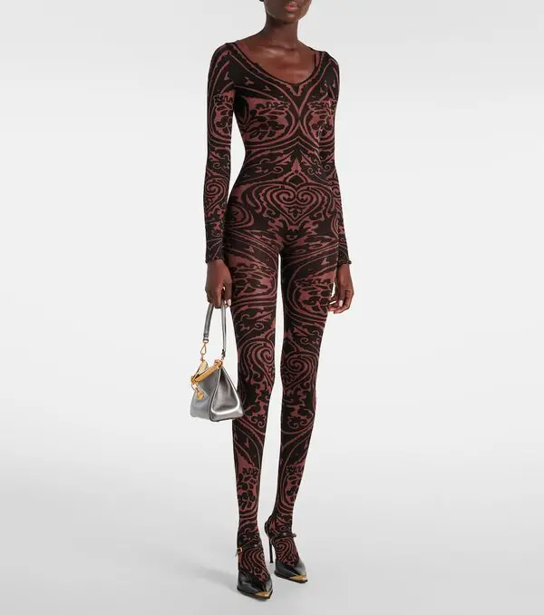 Wolford X Etro Tattoo Paisley Catsuit
