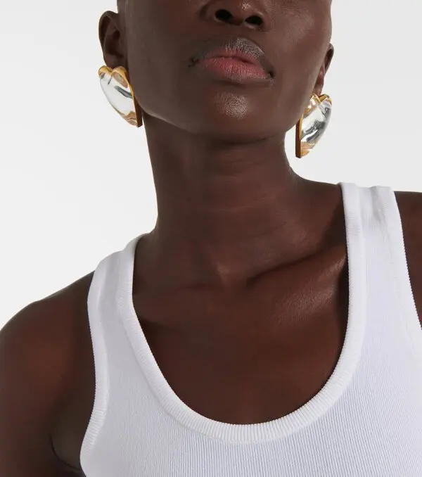 Alaïa Heart-shaped Clip-on Earrings - Silver
