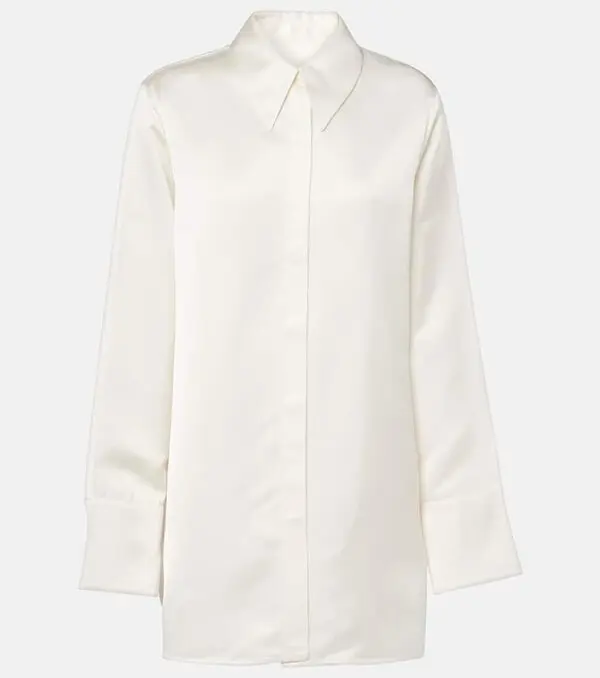 JIL SANDER Satin Shirt - White