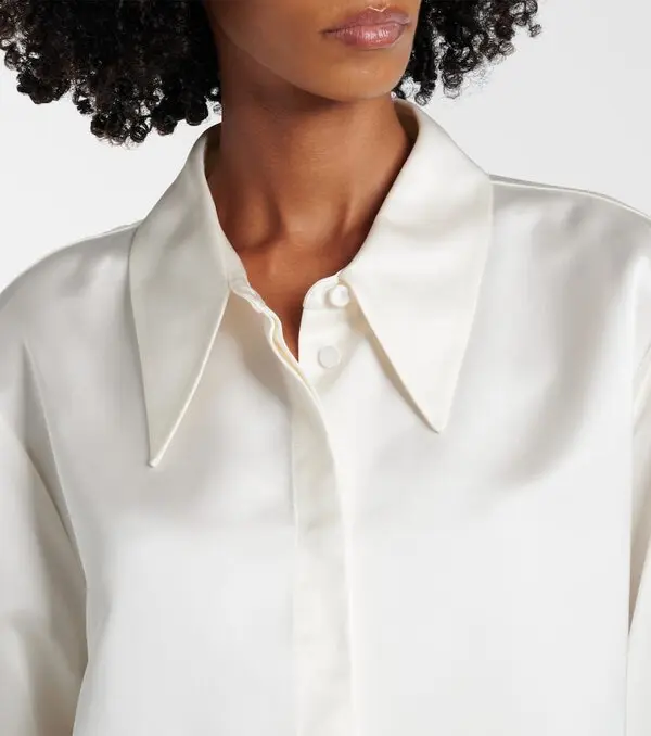 JIL SANDER Satin Shirt - White