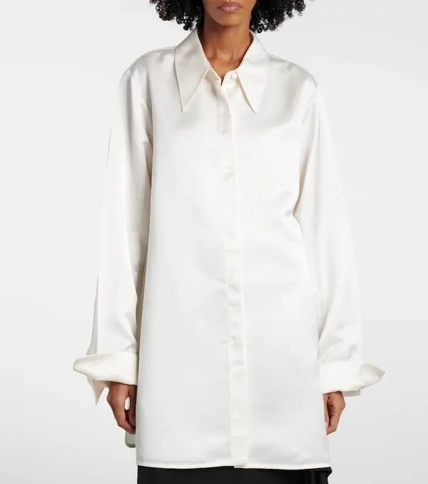 JIL SANDER Satin Shirt - White
