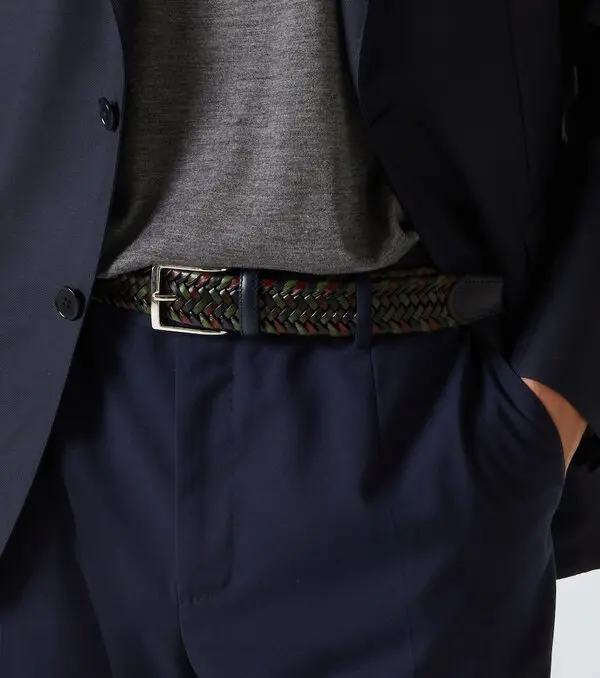 Rubinacci Woven Leather Belt - Multicoloured