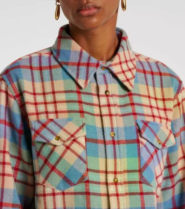 GOD'S TRUE CASHMERE Al’s Run Plaid Cashmere Shirt - Multicoloured