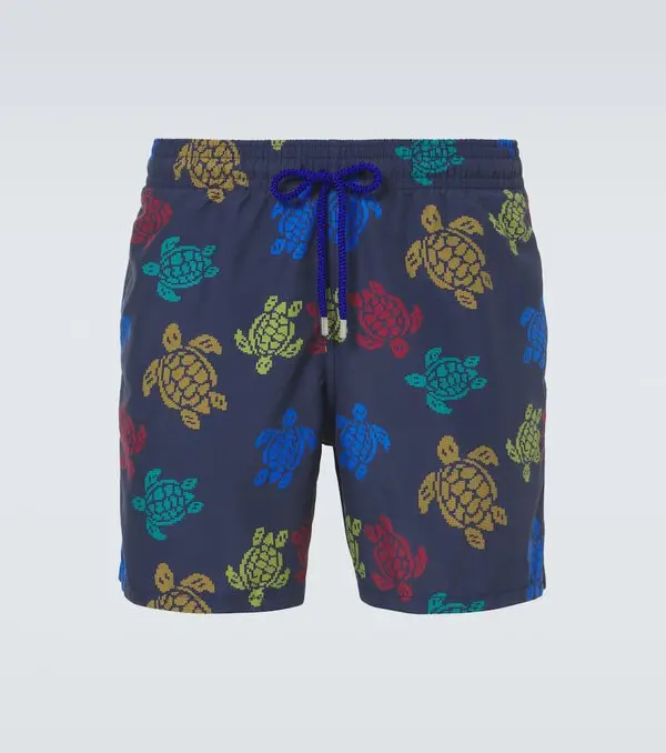 Vilebrequin X Falke Moorea Printed Swim Trunks - Blue